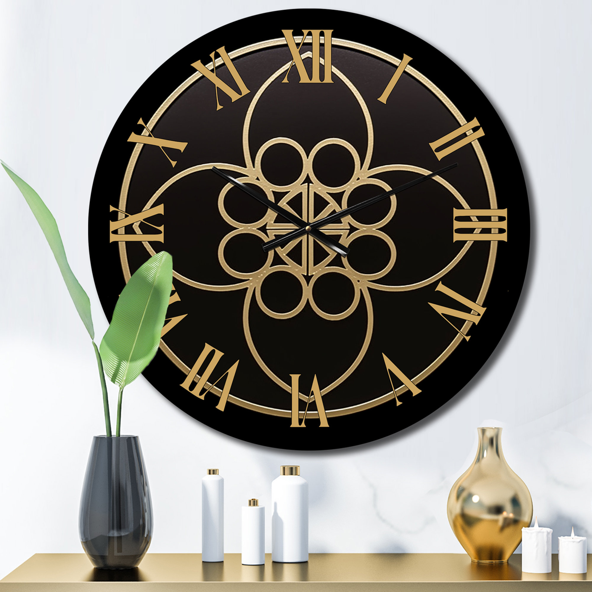 East Urban Home Sacred Geometry Sealin Gold on Black I - Modern ...