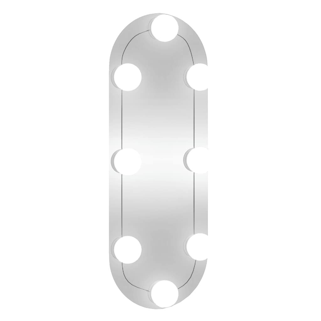 vidaXL Wall Mirror With LED Light Transparent Glass and Plastic | Wayfair