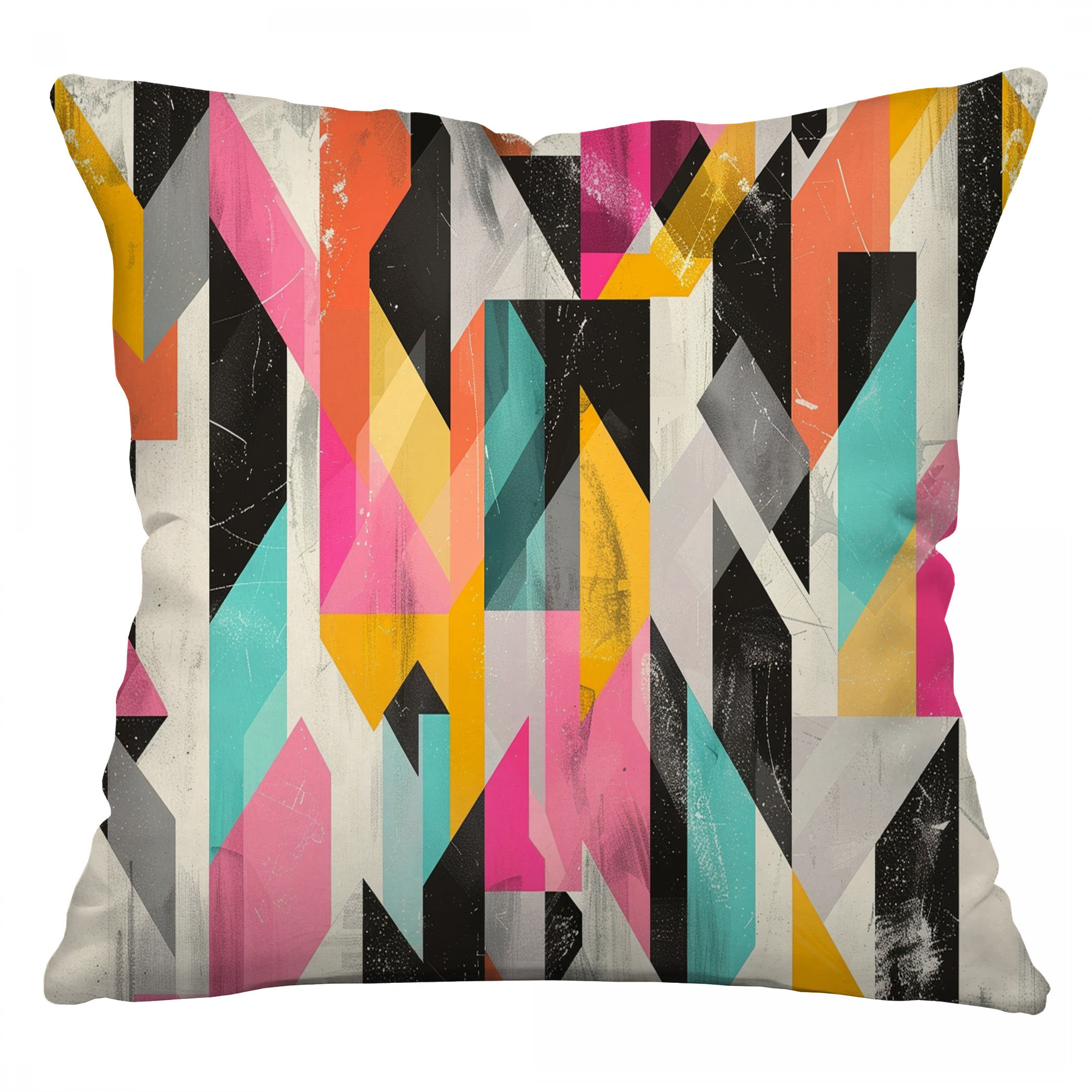 VisionDecor Geometric Pattern Throw Pillow, Pattern Cotton Twill ...