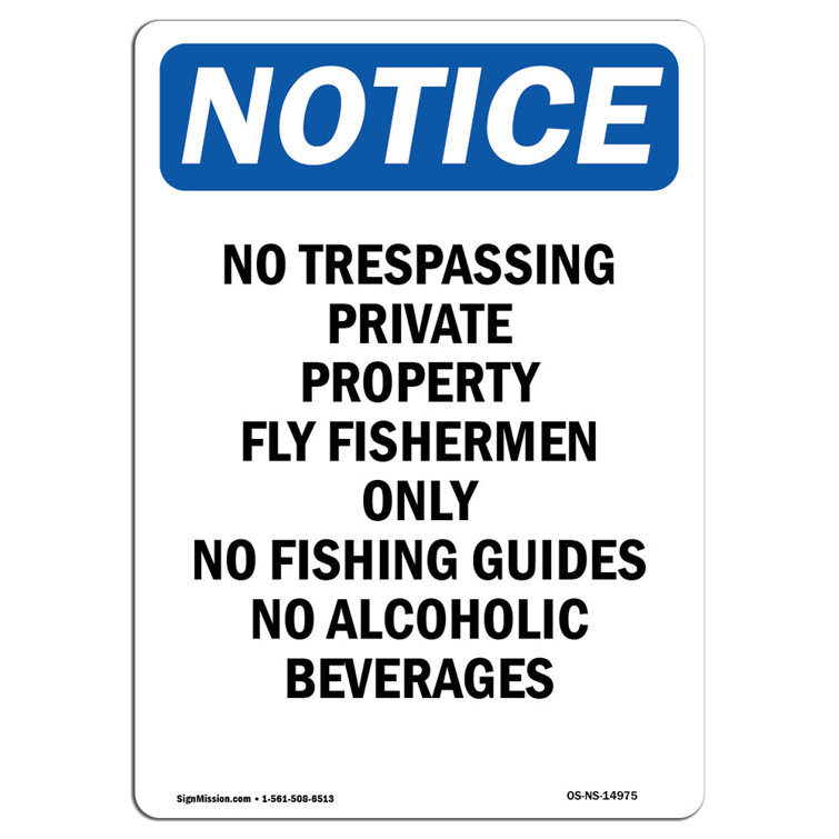 SignMission No Trespassing Private Property Sign | Wayfair