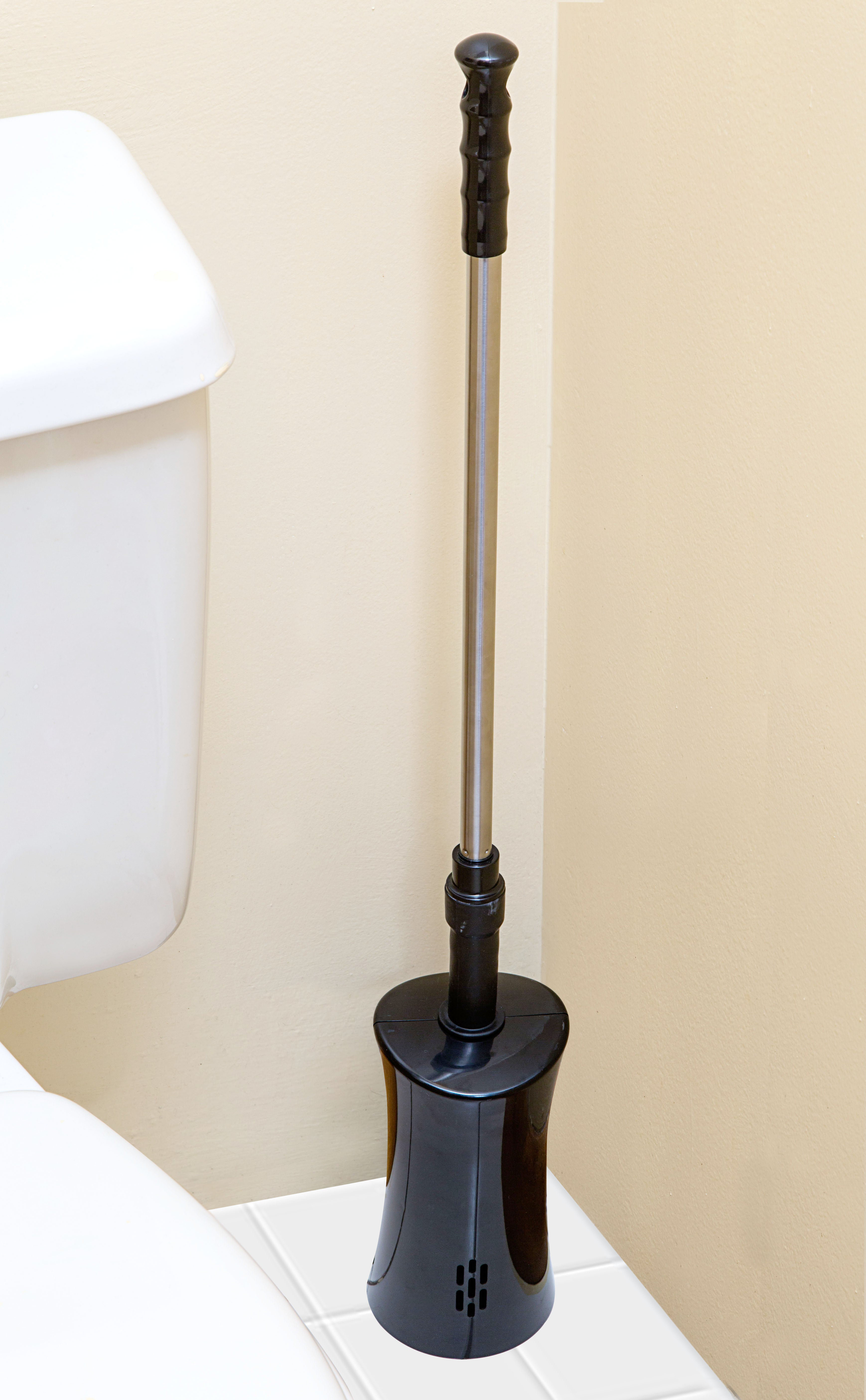 Toiletshroom Toilet Plunger, Dredger Black With Touch-Free Holder ...