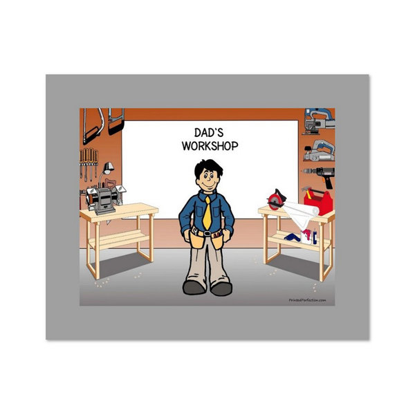Printed Perfection Personalized Handy Man, Male Caricature with a Mat ...