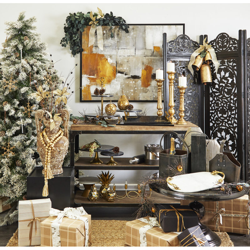 Cosmoliving By Cosmopolitan Gold Metal Contemporary Candelabra ...