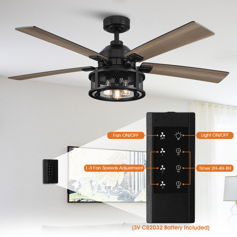 Trent Austin Design Rippeon 52'' 5 - Blade Standard Ceiling Fan with ...