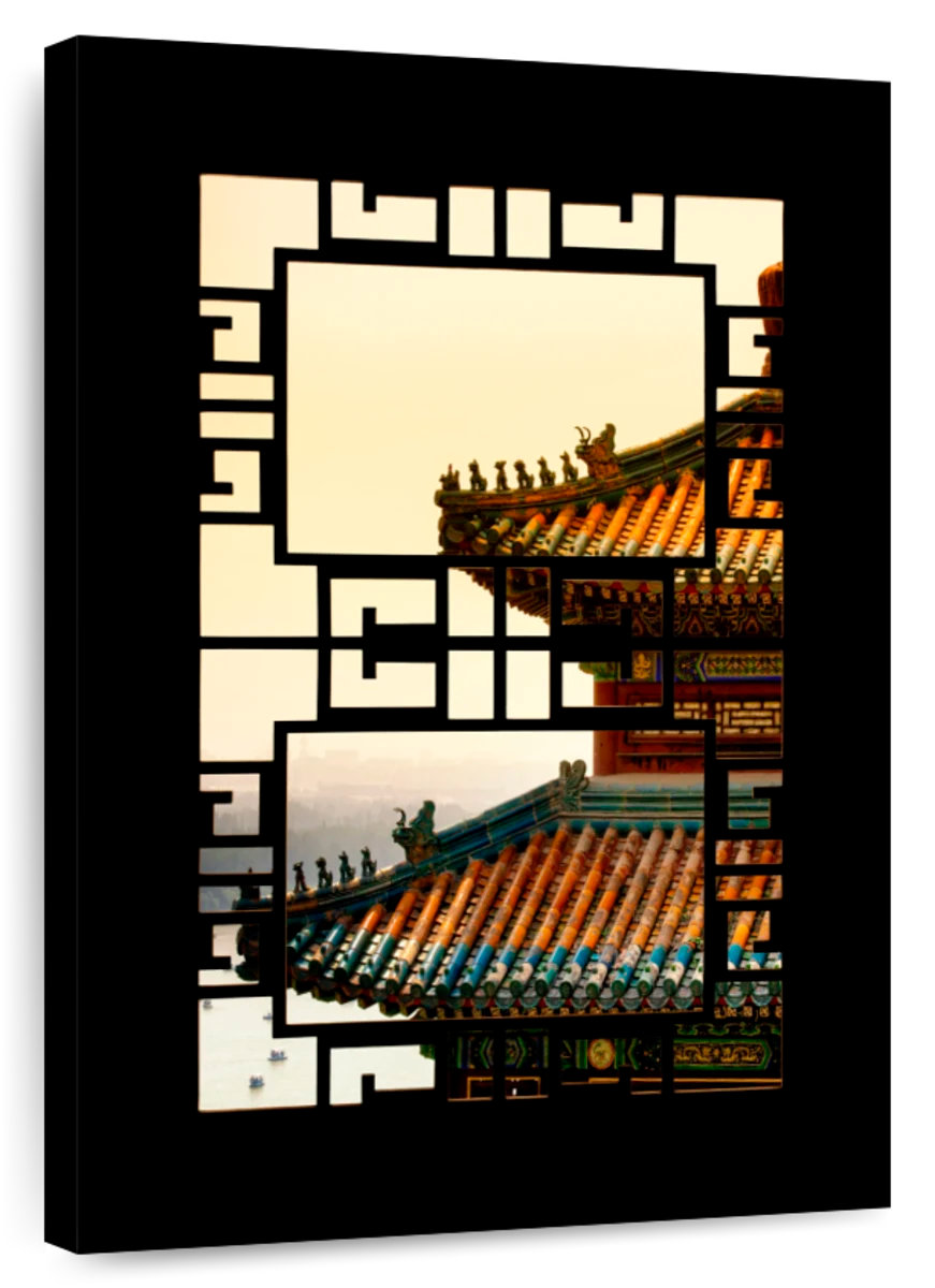 Ebern Designs Aime Asian Window Sunset | Wayfair