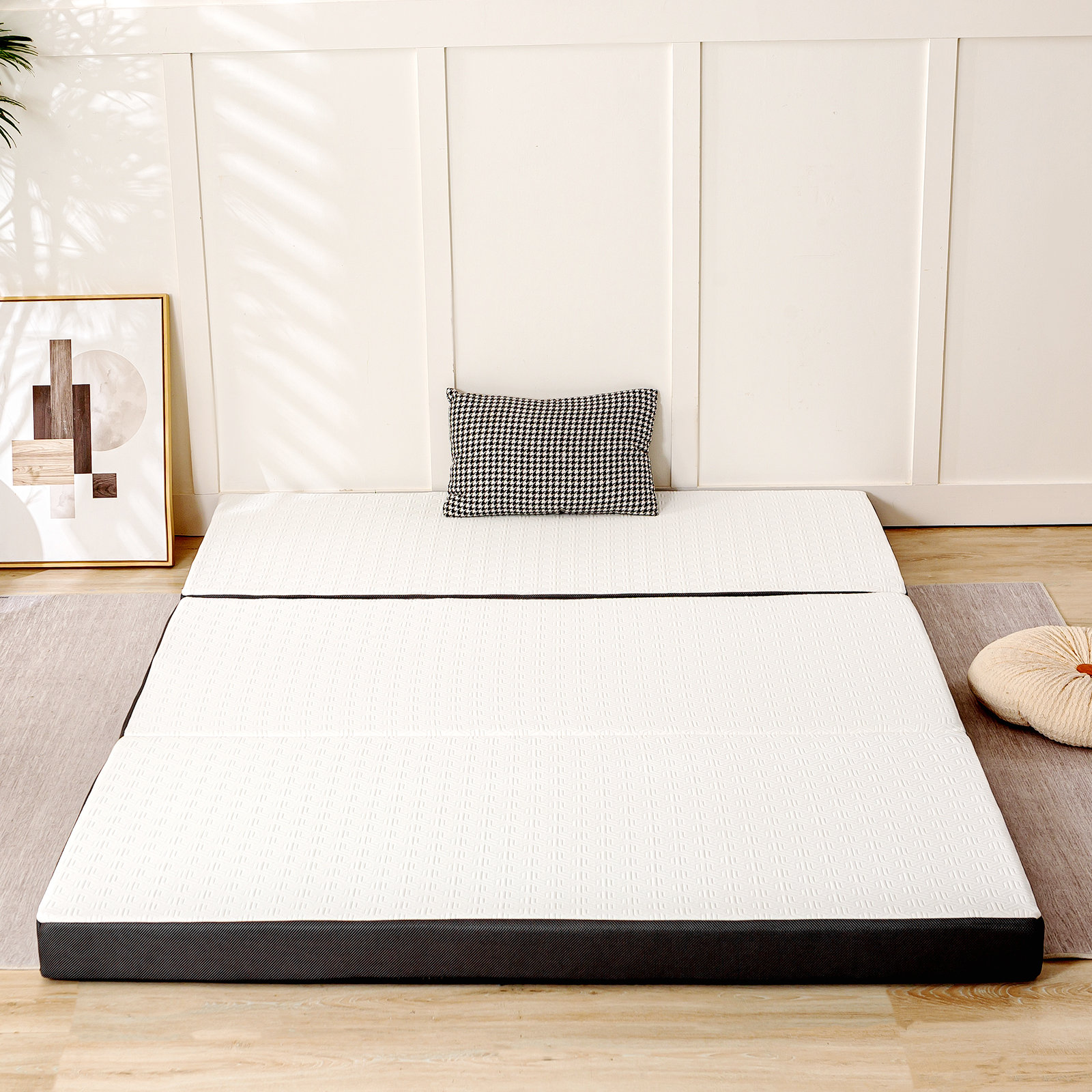 Alwyn Home Driffield 3" Tri-Fold Memory Foam Mattress, Folding Mattress ...