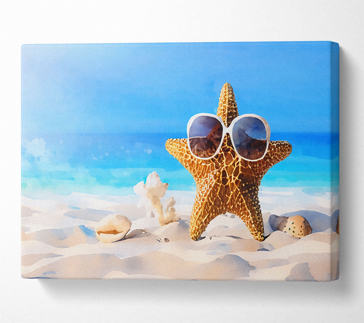 House of Hampton Cool Starfish Canvas Watercolour | Wayfair.co.uk