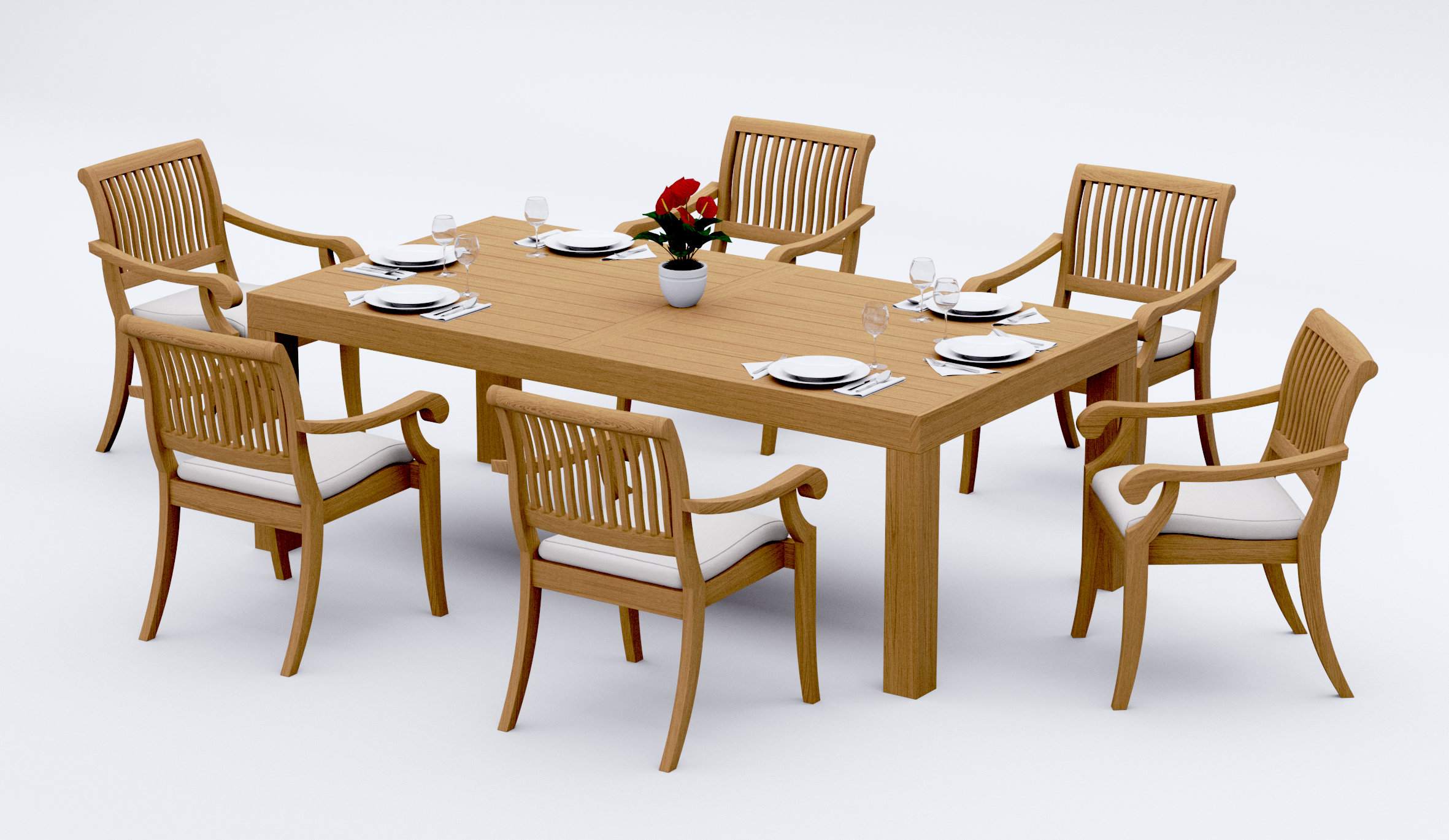 Red Barrel Studio 8 Seats 9 Pcs Grade-A Teak Wood Dining Set: 86 ...
