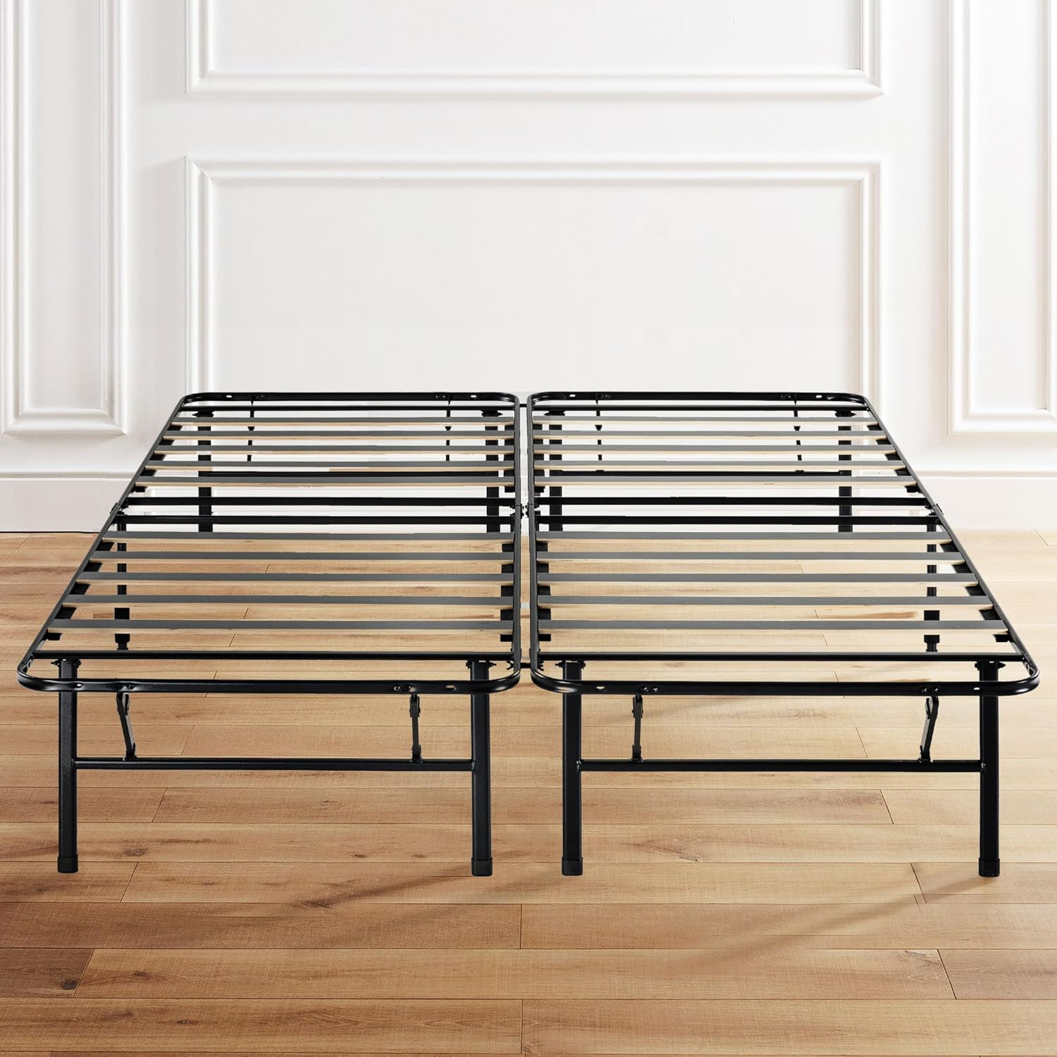 Latitude Run® 14-Inch Foldable Metal Platform Bed Frame With Tool-Free ...