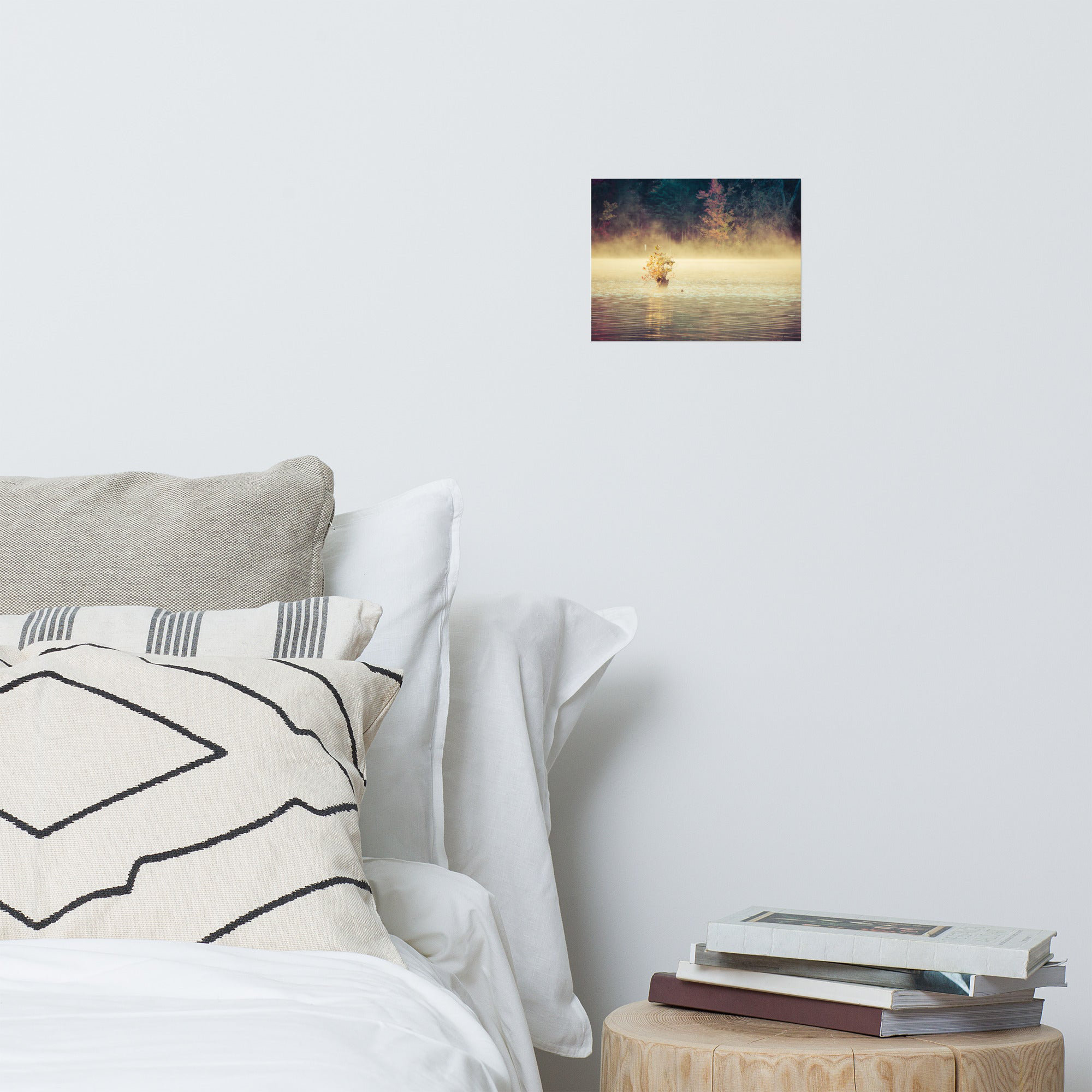 Ebern Designs Golden Mist on Waples Pond by Melissa Fague - Unframed ...