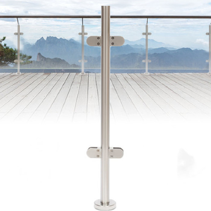 YYBSH Stainless Steel Railing Post (Middle Post) | Wayfair