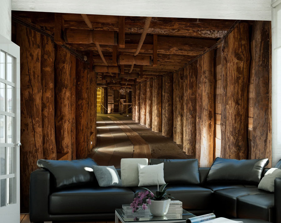 East Urban Home Wooden Passage Wall Mural | Wayfair