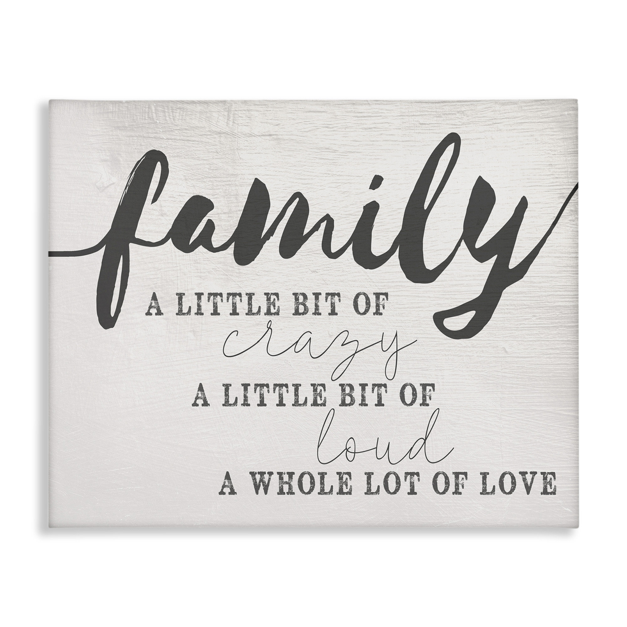Ophelia & Co. Family Crazy Loud Love Inspirational Word Design ...