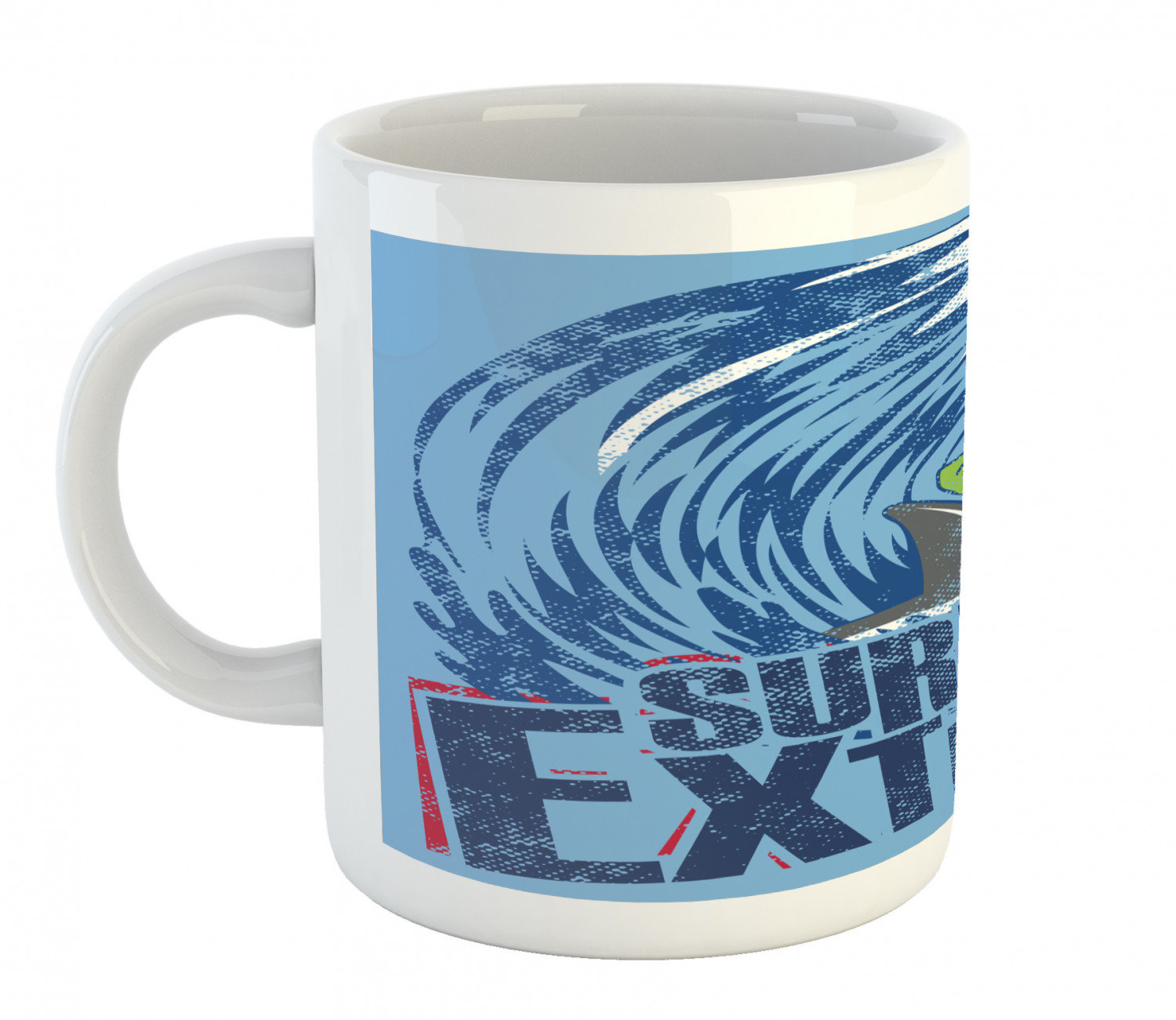 East Urban Home Surfer and Shark Coffee Mug | Wayfair
