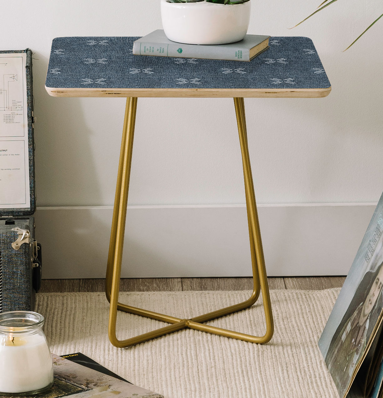 East Urban Home Cross Legs End Table | Wayfair
