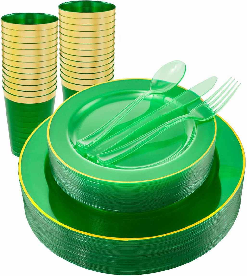 OPTERWQ Heavy Weight Plastic Flatware Set for 36 Guests | Wayfair