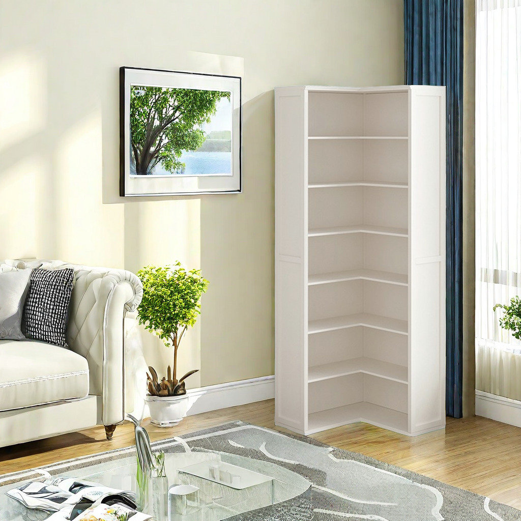 Lineyinmer American Corner Solid Wood Bookcase Corner Bookcase | Wayfair