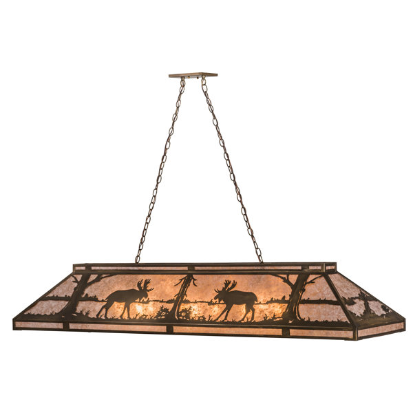 Meyda Lighting Rustic Lodge 9 - Light Antique Copper Pool Table Lights ...