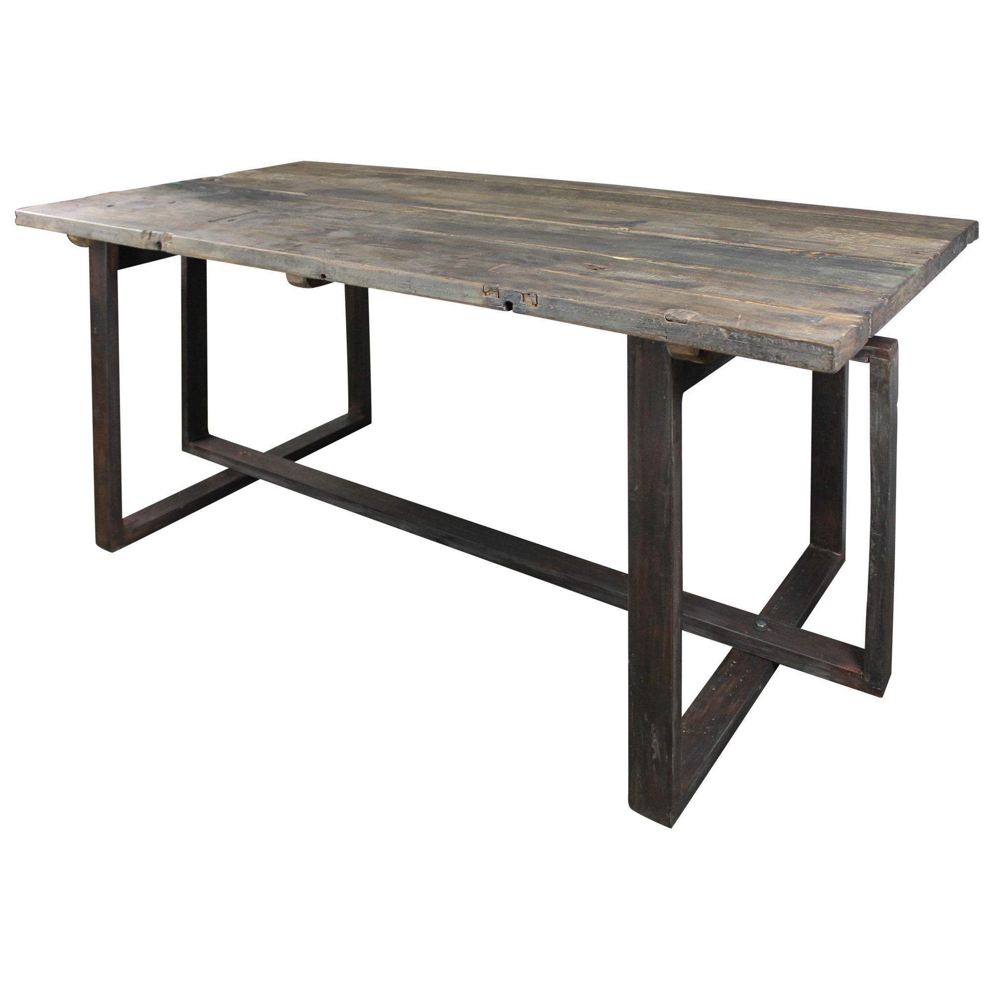 Gracie Oaks Joezette Industrial Farmhouse Dining Table | Wayfair