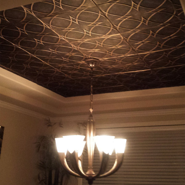 A La Maison Ceilings Circles and Stars 1.6 ft. x 1.6 ft. Polystyrene ...