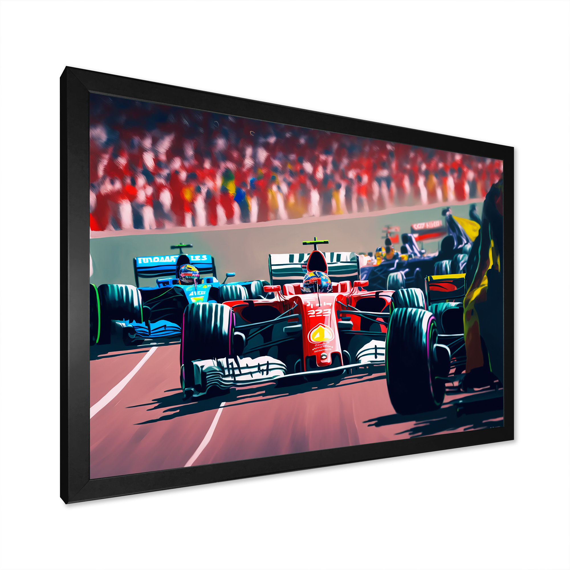 Latitude Run® Racing Car in Monaco GP X - Picture Frame Print on Canvas ...