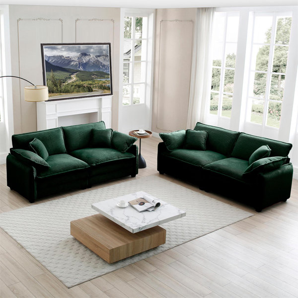 Latitude Run® Kaoruko Modern Living Room Sofa Two-Piece Set, Suitable ...