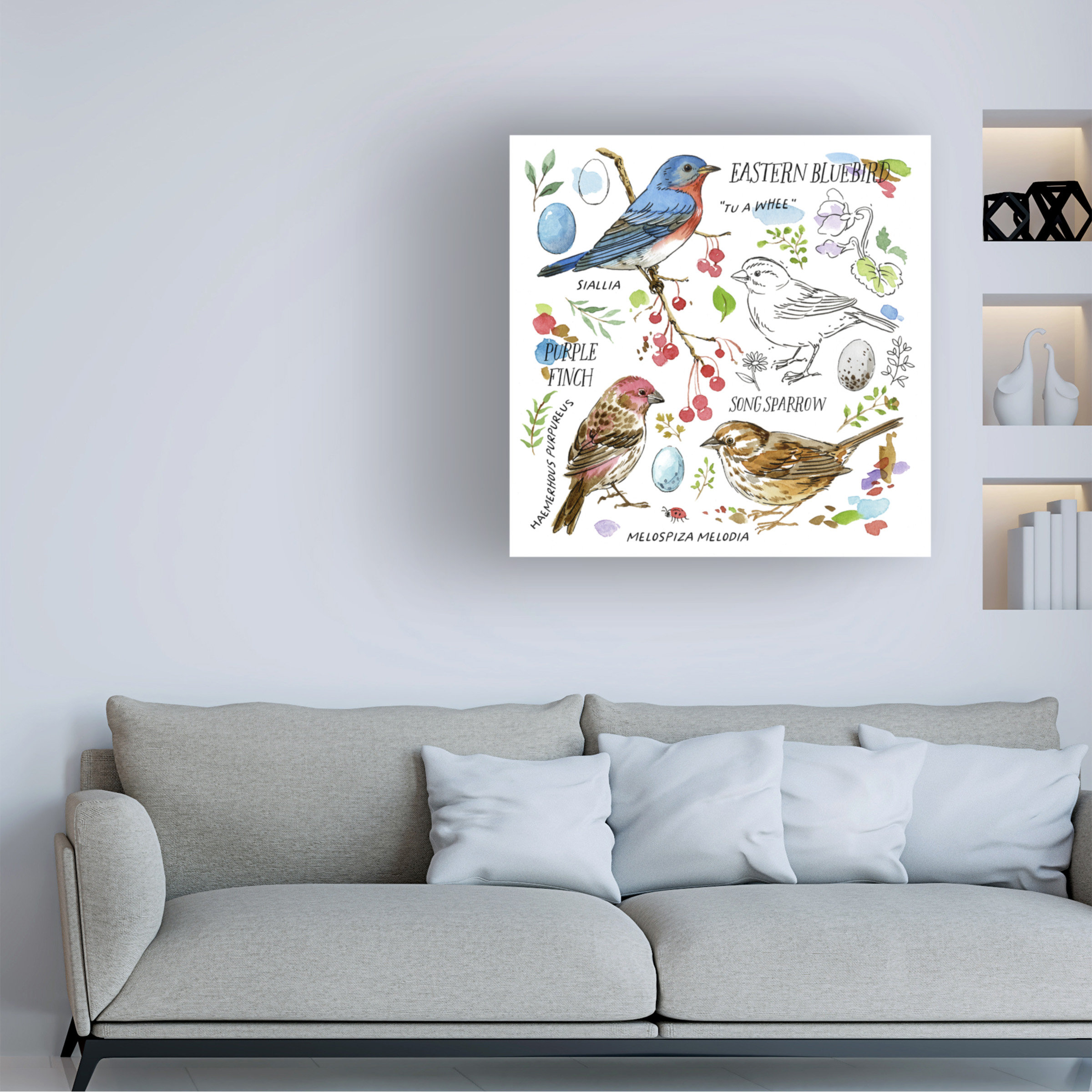Red Barrel Studio® Jane Maday Drawn To Birds I Canvas Wall Art | Wayfair