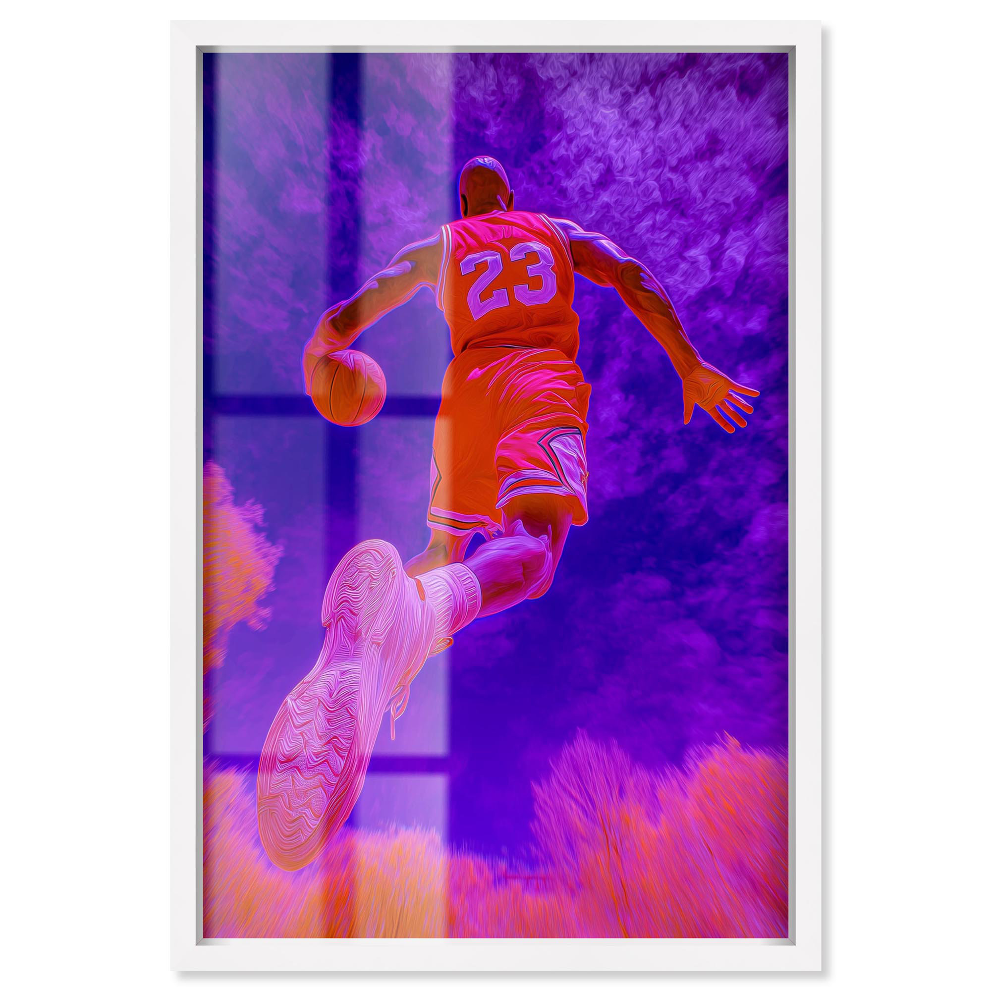 House of Hampton® Neon Bold Heavenly Basketball Shadowbox Print Sneaker ...