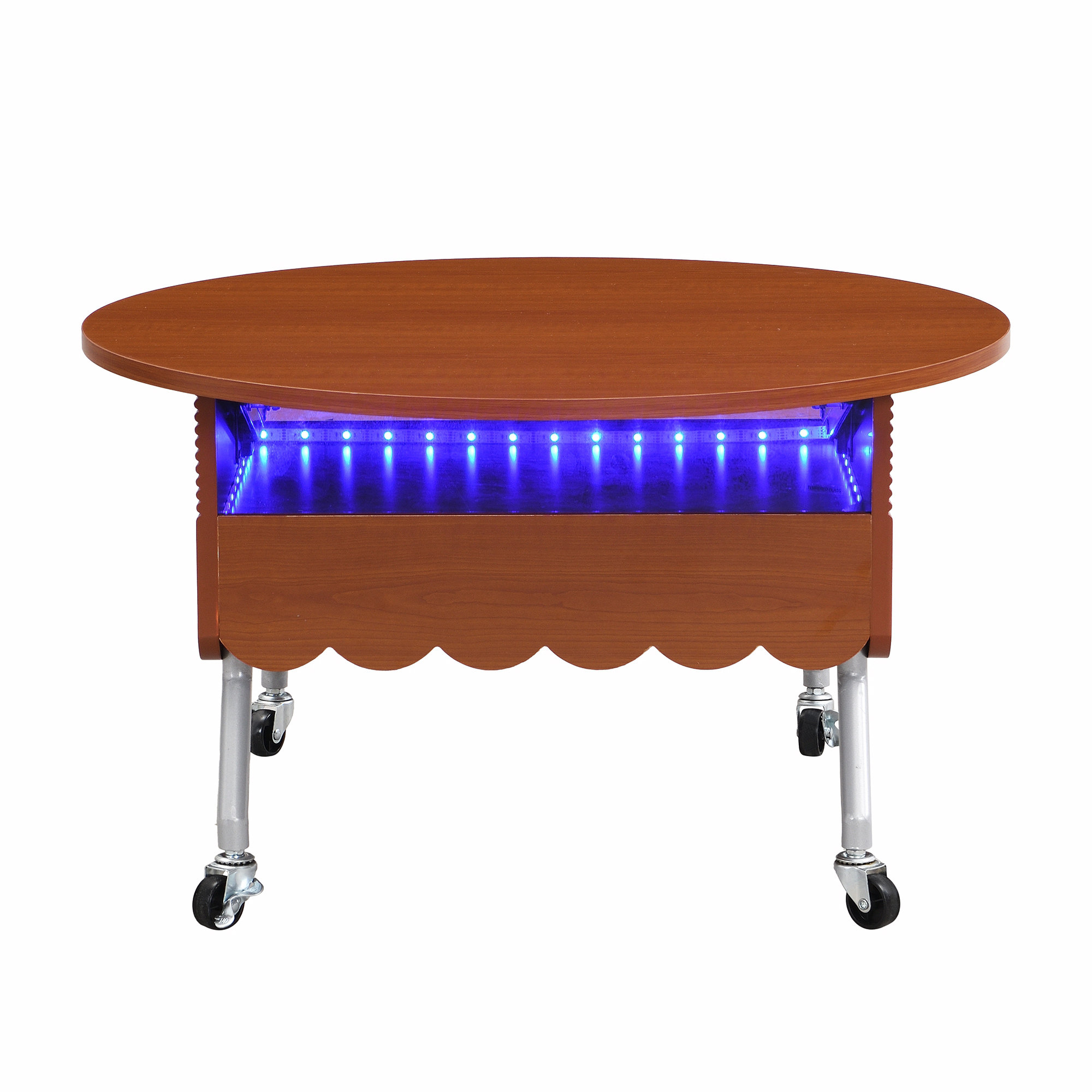 Ivy Bronx Round Lift-top Coffee Table With Wheels | Wayfair