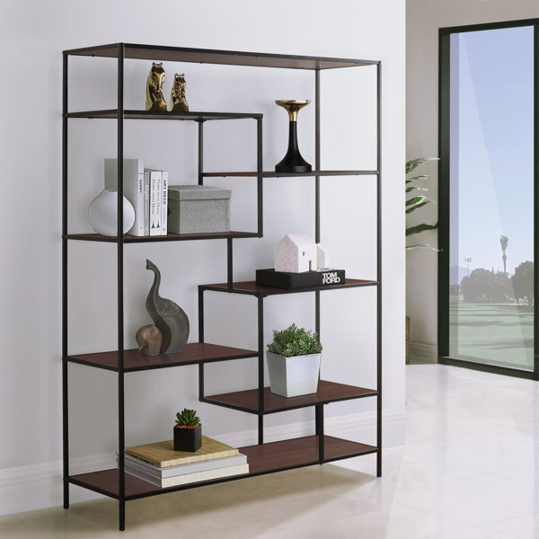 Corrigan Studio® Bibliothèque géométrique en métal H 65 "x l 48" Mavis ...