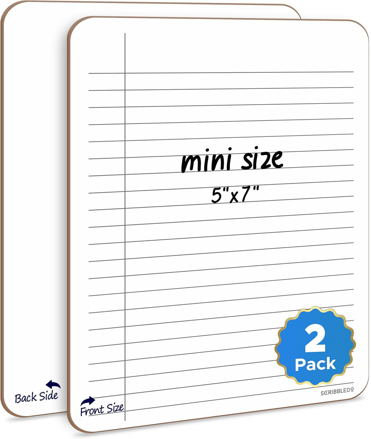 Scribbledo Dry Erase 5"x7" Mini Notebook College Ruled Lined Board 2 ...