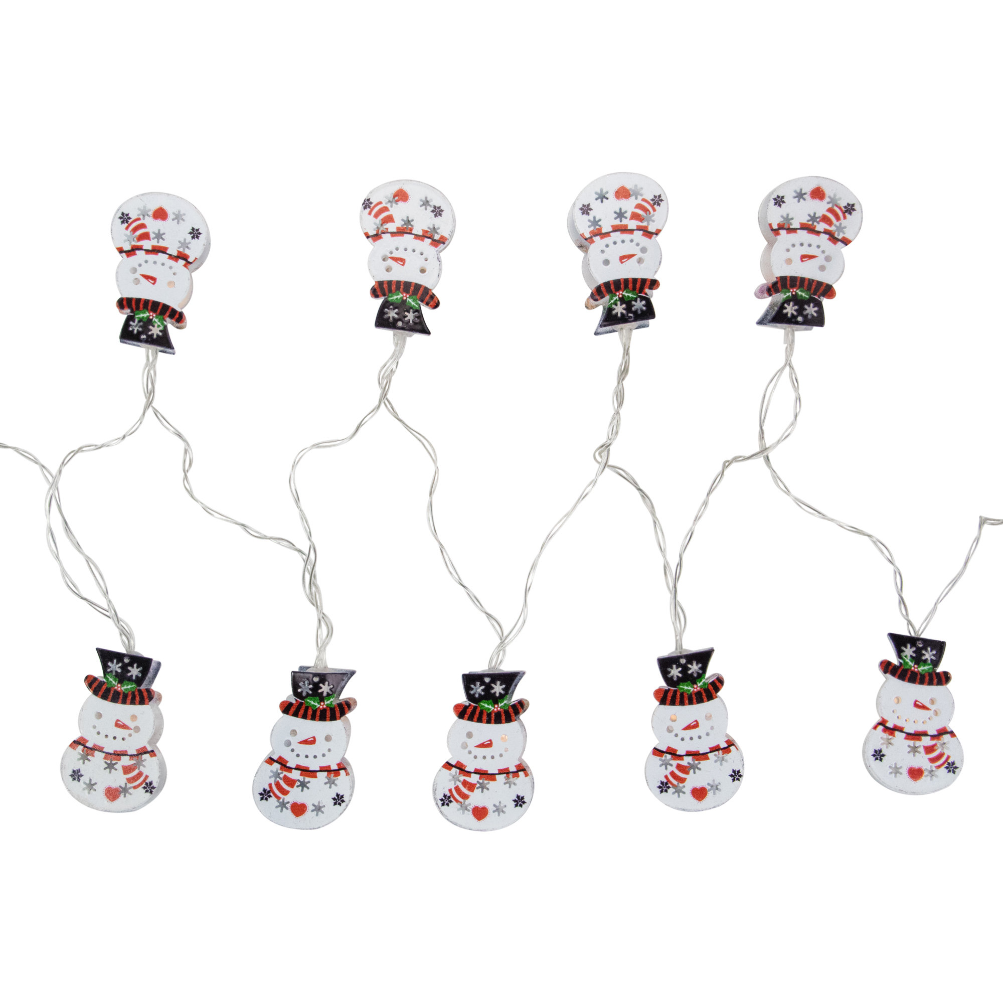 Northlight Seasonal 10ct Snowmen with Top Hats LED Christmas Lights - 4 ...