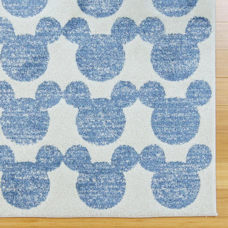 Disney Licensed Disney Mickey Mouse Aqua Blue/Ivory Iconic Mickey Head ...