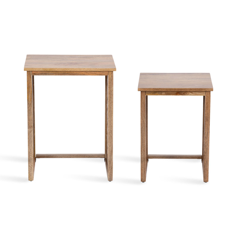 Bungalow Rose Karni Solid Wood Top Nesting Tables & Reviews | Wayfair