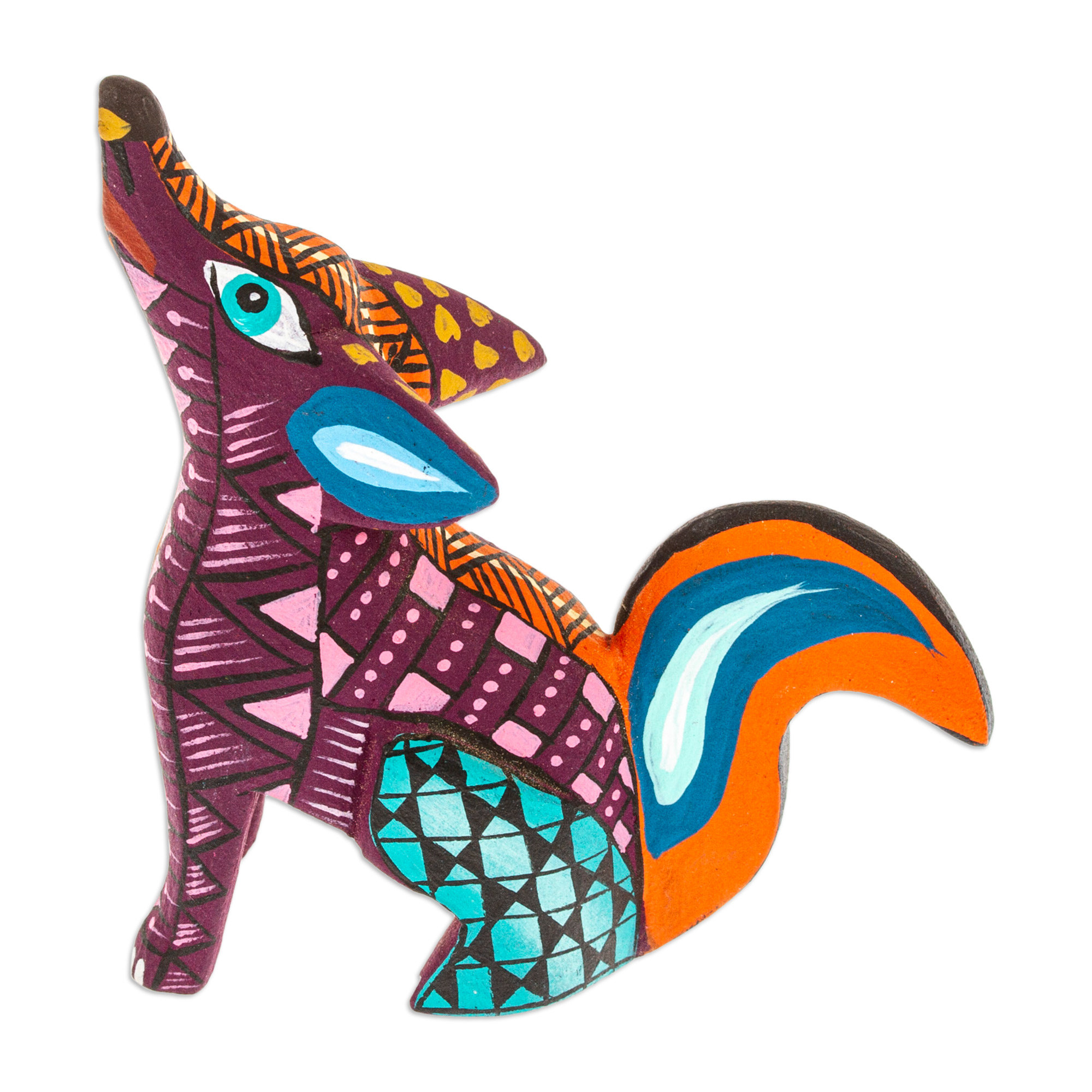 Dakota Fields Handmade Fantasy Coyote Wood Alebrije Figurine - Wayfair ...