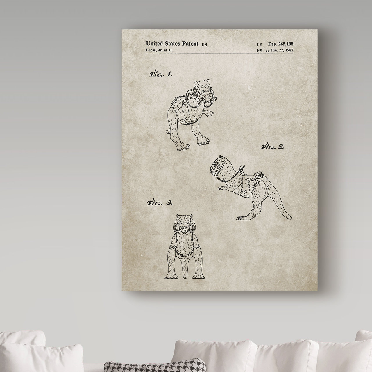Trademark Fine Art 'Star Wars Tauntaun' Drawing Print on Wrapped Canvas ...