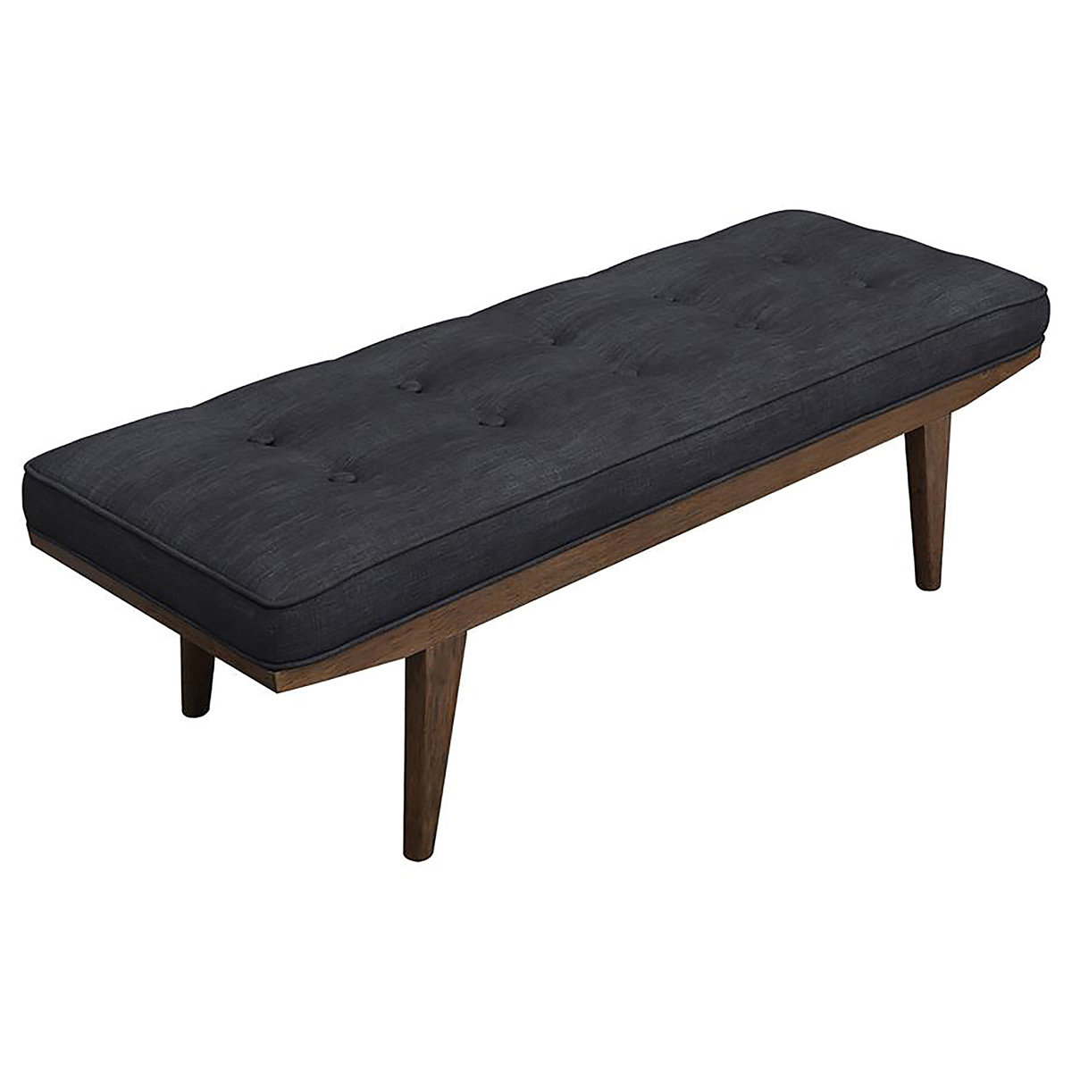 Corrigan Studio® Mid-Century Modern Tufted Bench With Retro Tapered ...