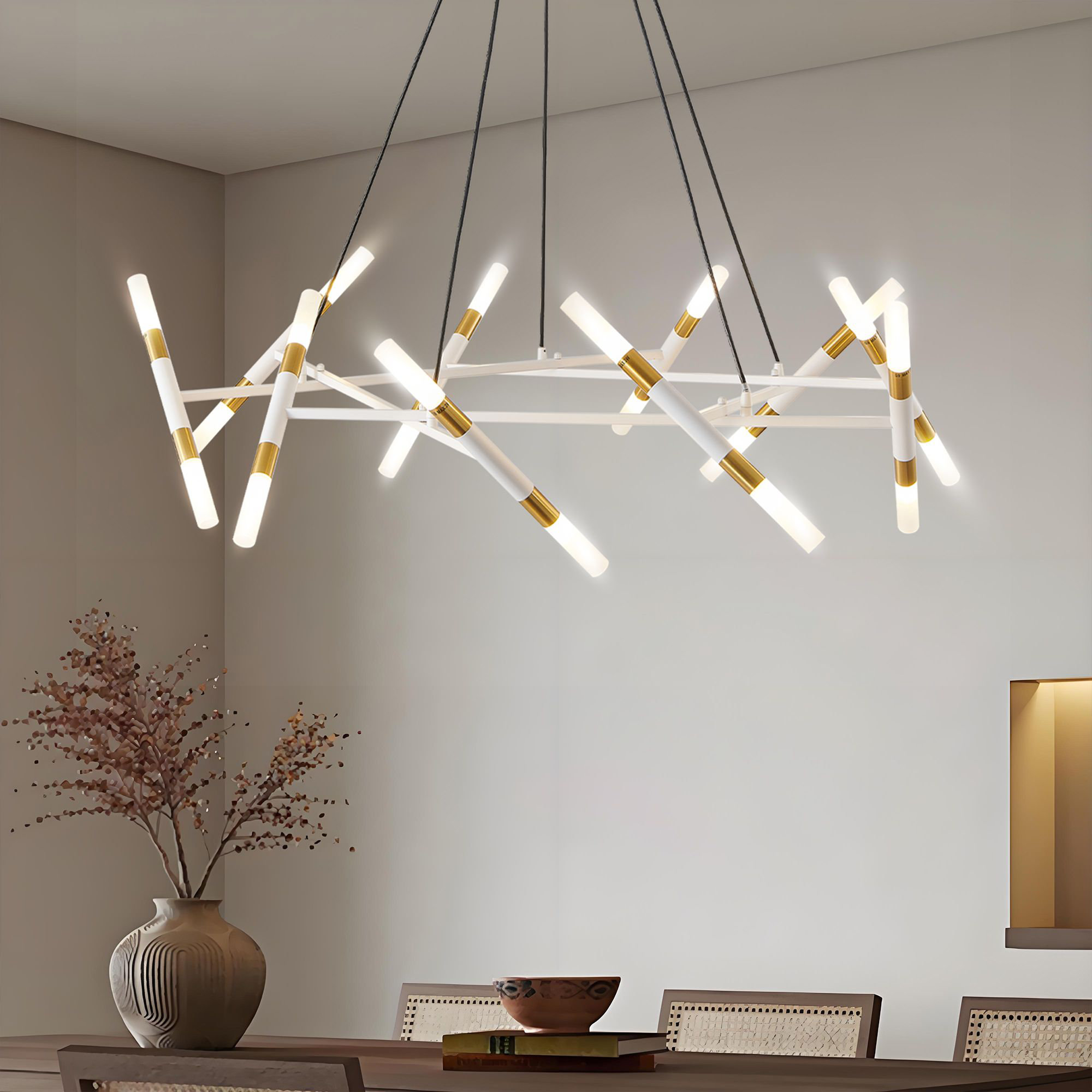 Mercer41 20 - Light Candle Style Chandelier Ceiling Light Modern ...
