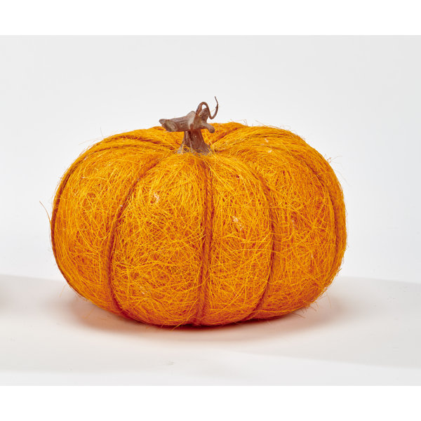 The Holiday Aisle® 8" Coco Tabletop Pumpkin Bleach | Wayfair
