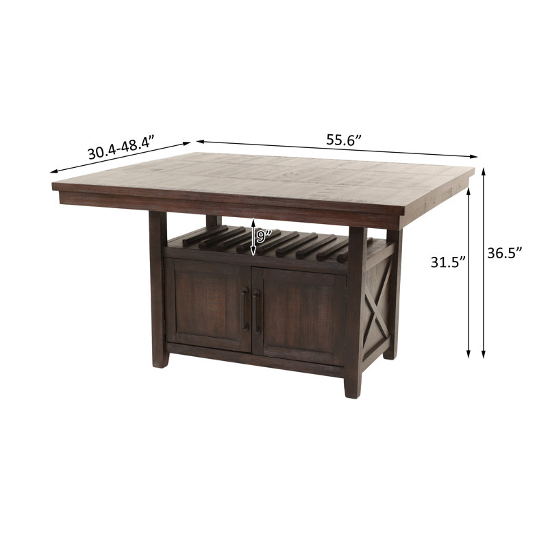 Lark Manor™ Elaf Rectangular Extendable Counter Height Table | Wayfair