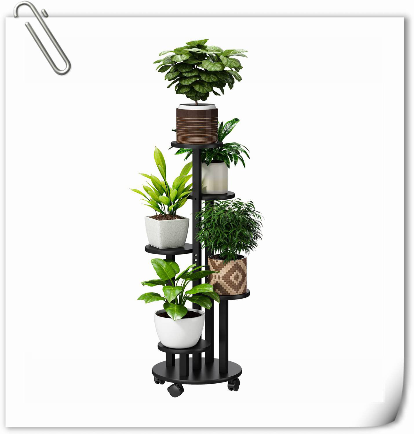 Ivy Bronx Plant Stand For Outdoor Indoor Tall Bamboo Movable Flower ...
