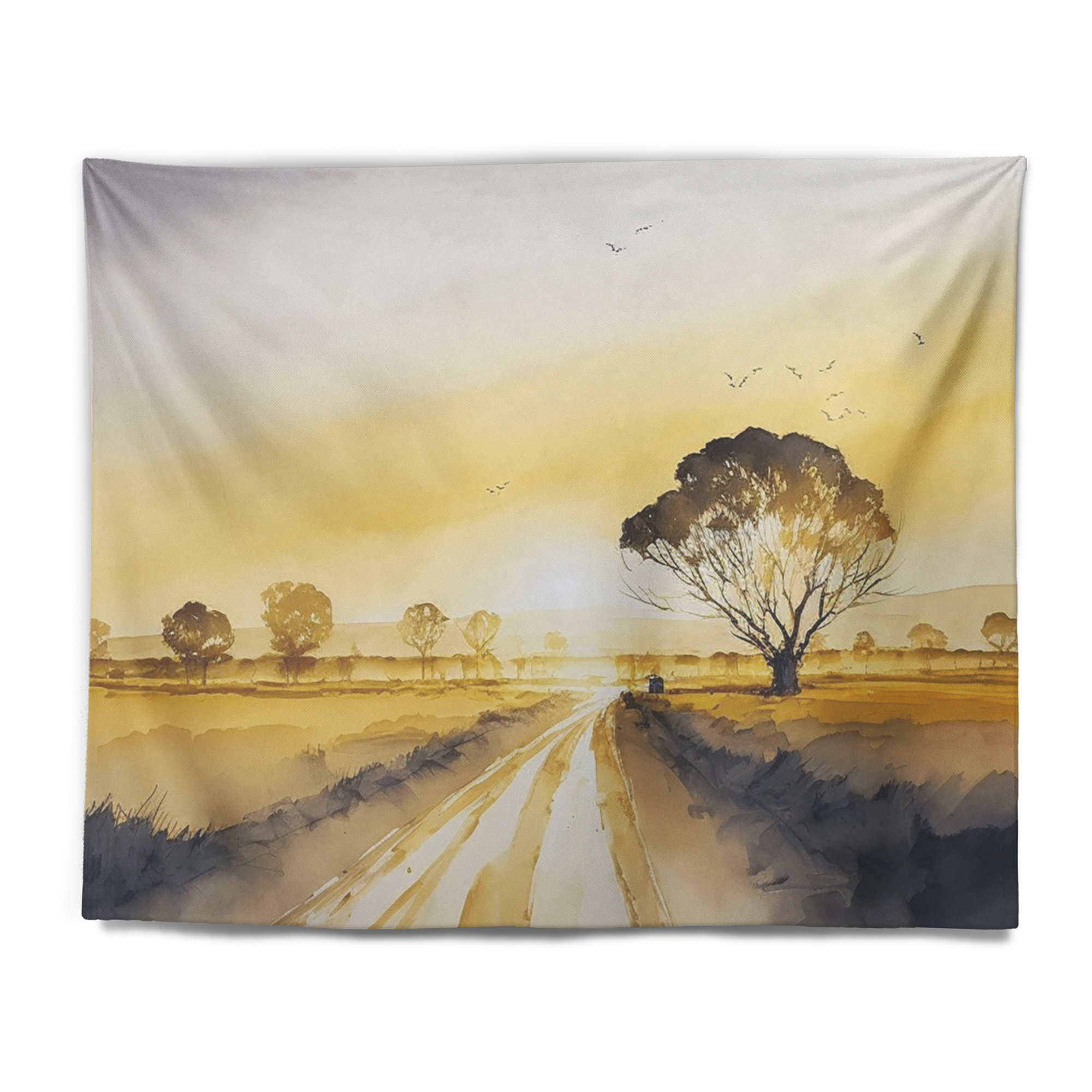 Red Barrel Studio® Golden Hour Tree In The Countryside I - Landscape ...