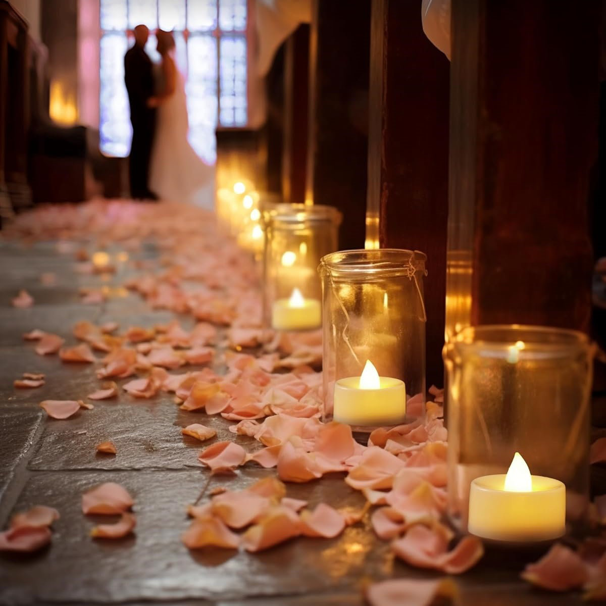 The Holiday Aisle® Flameless Led Tea Lights Candles Battery Operated ...