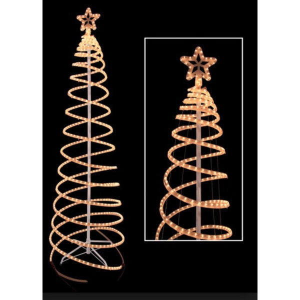 Northlight 6' Warm White LED Lighted Outdoor Spiral Rope Light ...