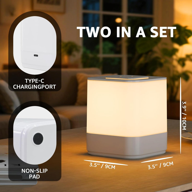 SORMIA 2 Pack Rechargeable Night Light | Wayfair