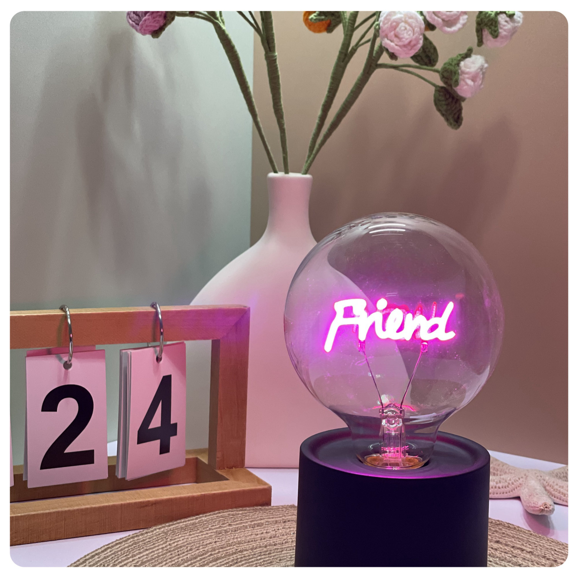 The Holiday Aisle® Hurlbert LED color letter lamp Portable led table ...