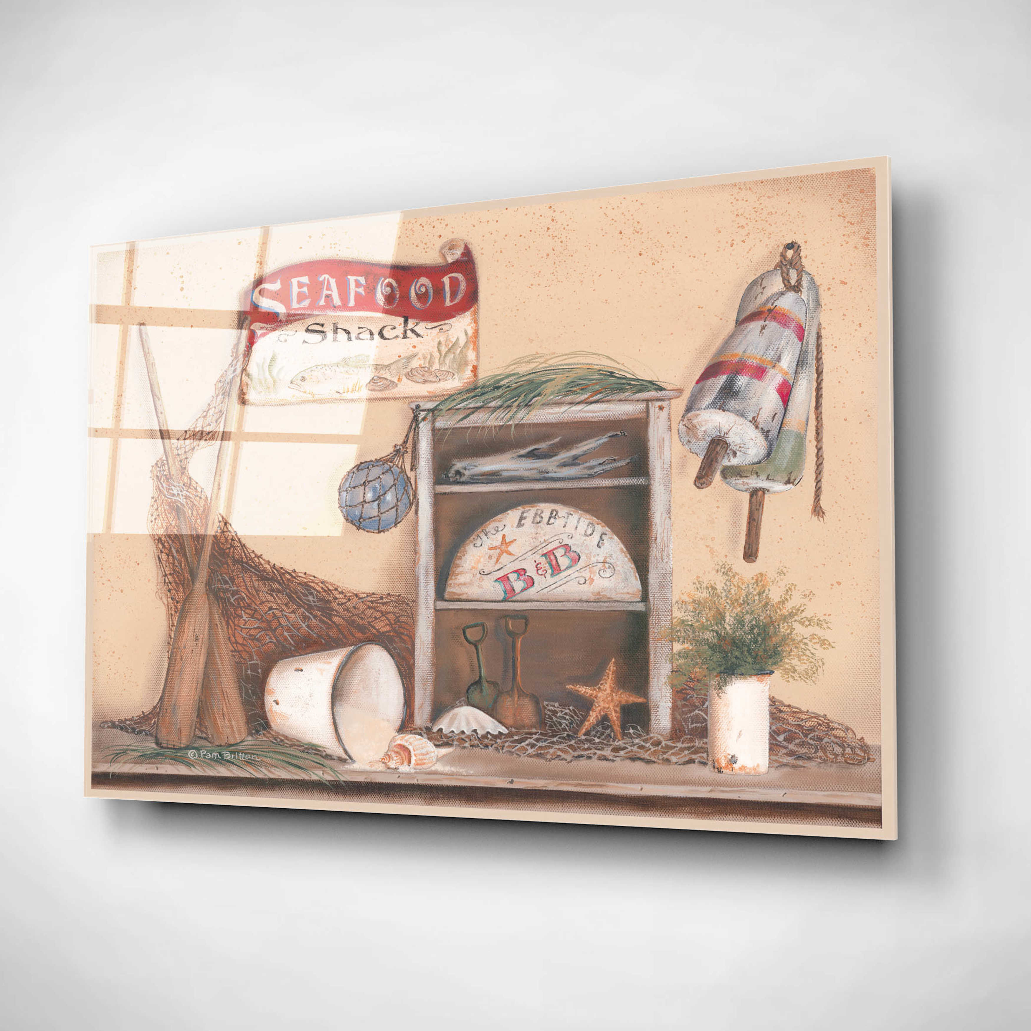 August Grove Epic Art 'Seafood Shack' By Pam Britton, Acrylic G Seafood ...