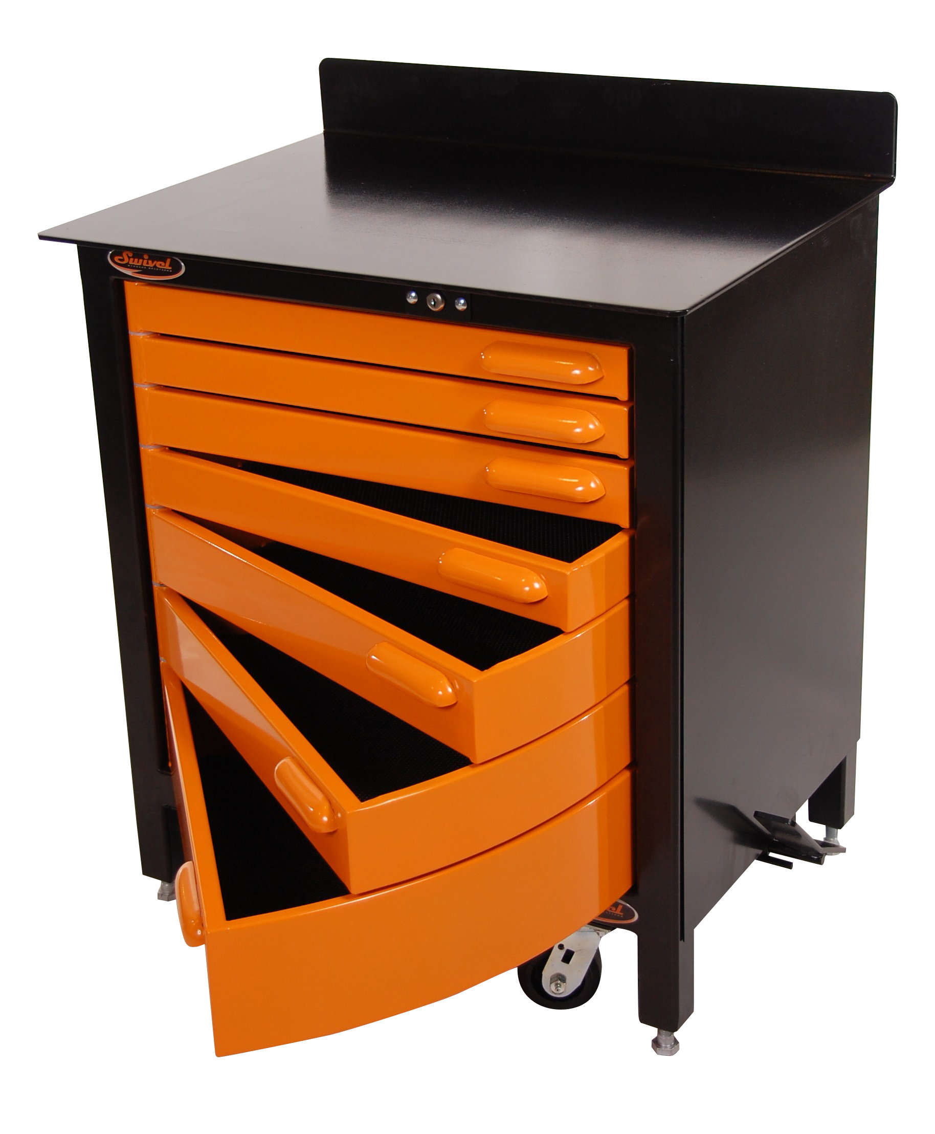 Swivel Storage Solutions Two in One 32"W Adjustable Height Steel ...