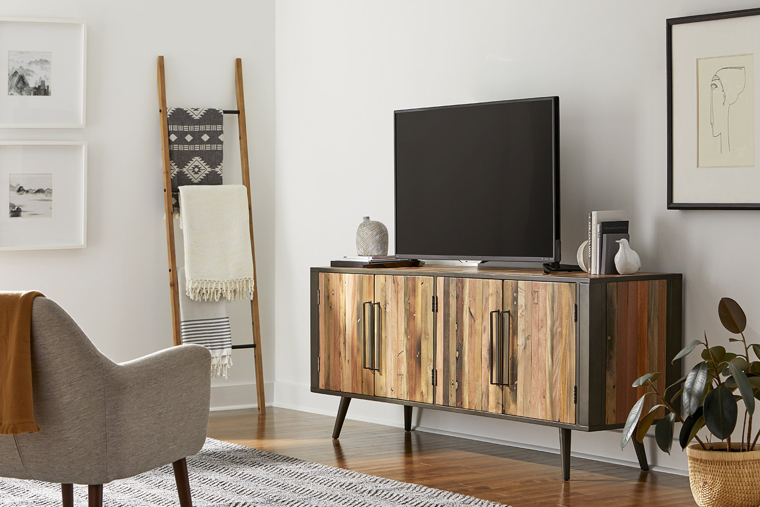 The Twillery Co. Reidsville Solid Wood TV Stand for TVs up to 88 ...