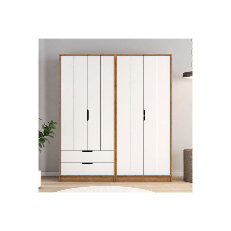 17 Stories Mistica 4 Door Manufactured Wood Wardrobe | Wayfair.co.uk